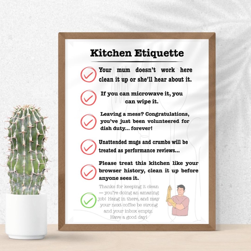 Keep Area Clean Sign - Etsy