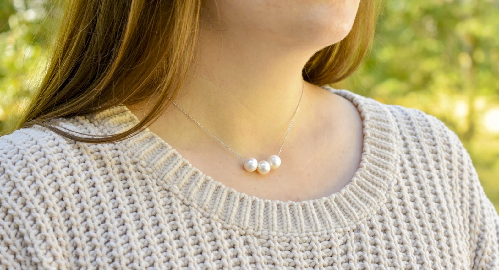 Mandy Pearl Pendant Necklace | Etsy