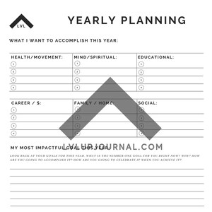 Printable Yearly Planning Worksheet, Goal Setting, Passion Planning - Etsy