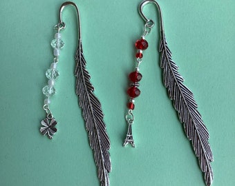Hand Beaded Metal Bookmarks, Bookmark With Tassel, Metal Bookmarks ...