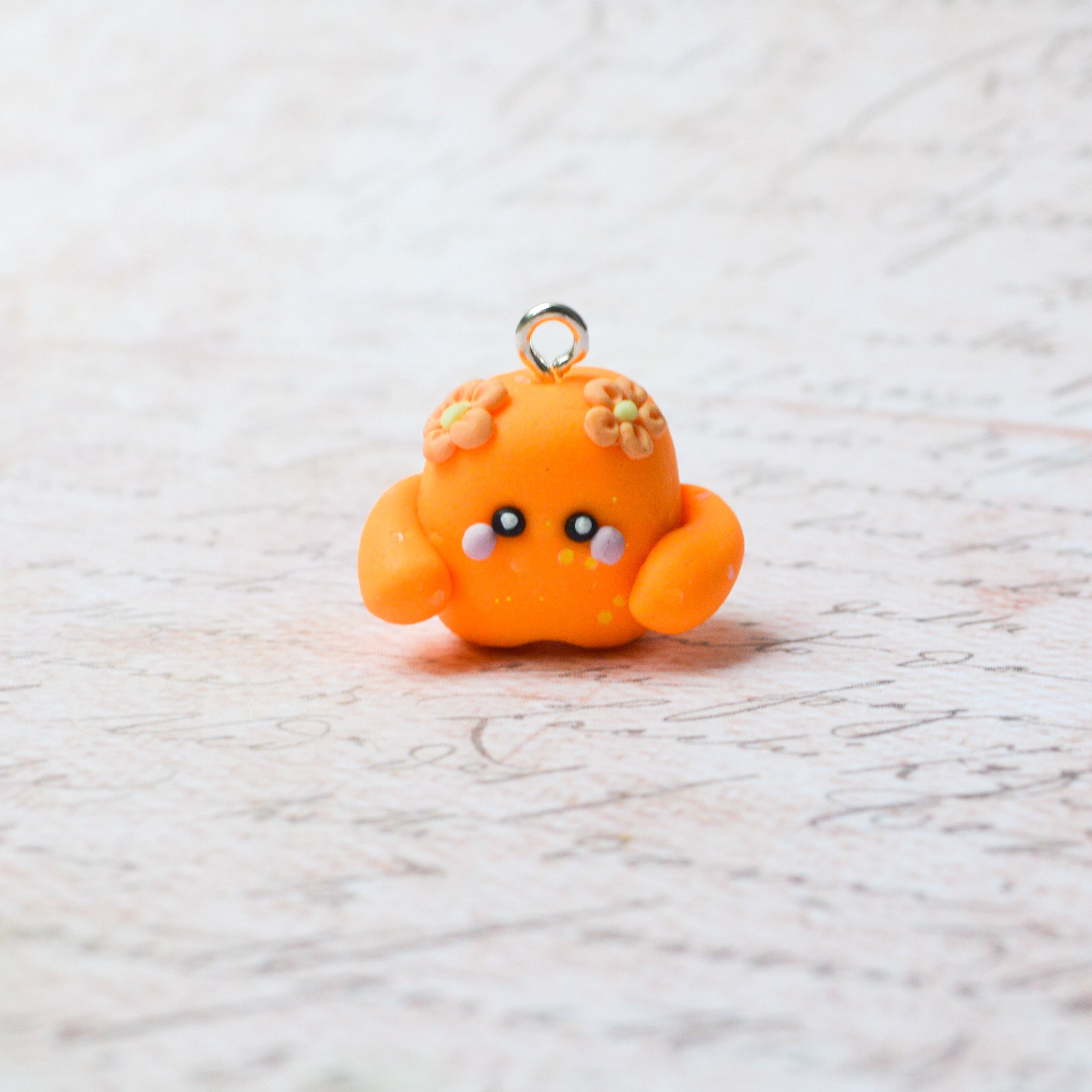 Kawaii Cute Glitter Blob With Flowers Polymer Clay Charm - Etsy UK