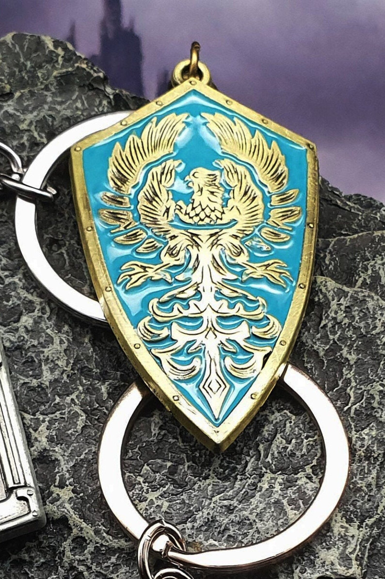 Dark Souls Shield Key Ring Golden Wing Crest and Grass Crest - Etsy UK