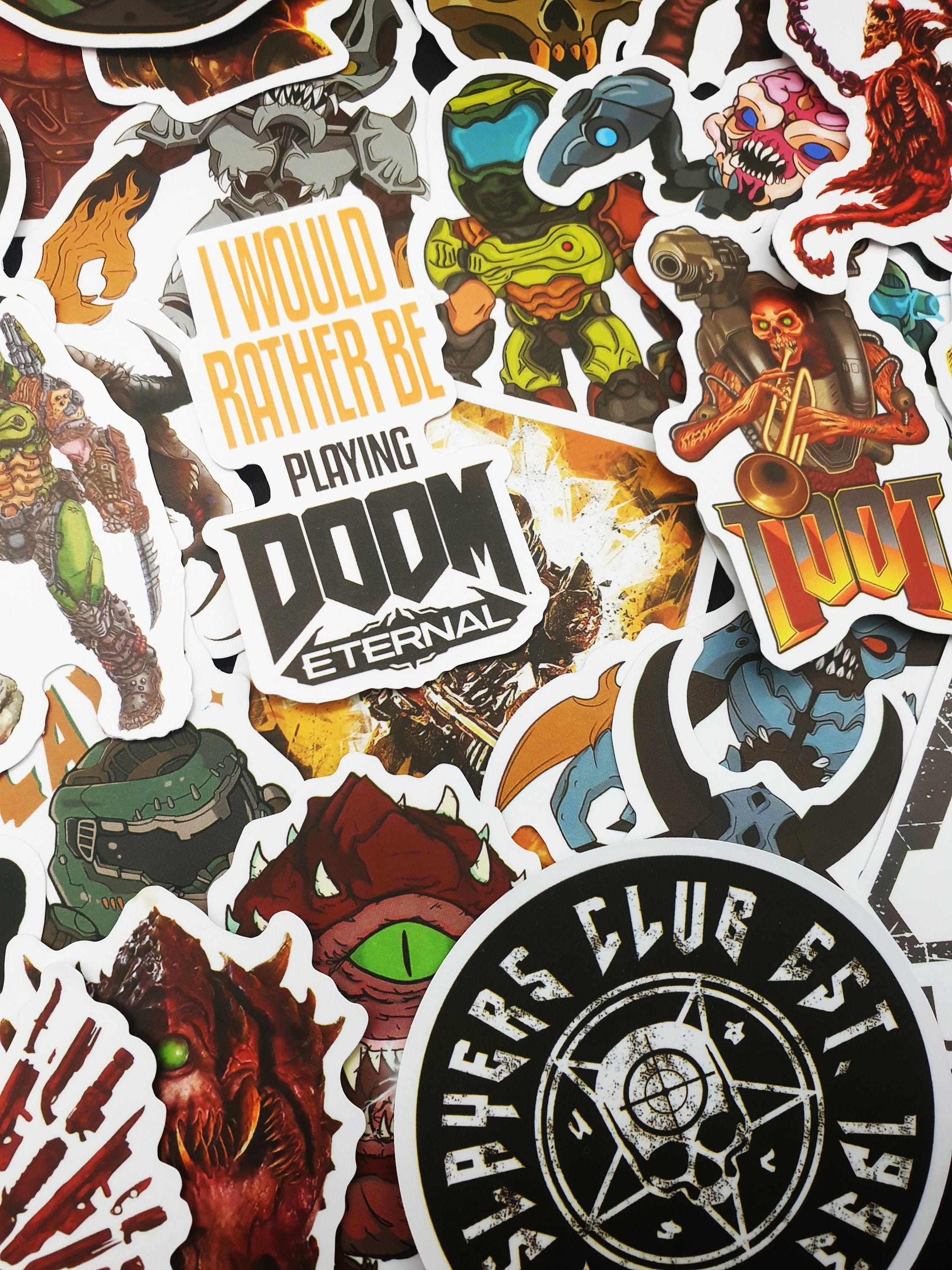 Doom Stickers John Grimm Stickers Doom Eternal Video Game | Etsy