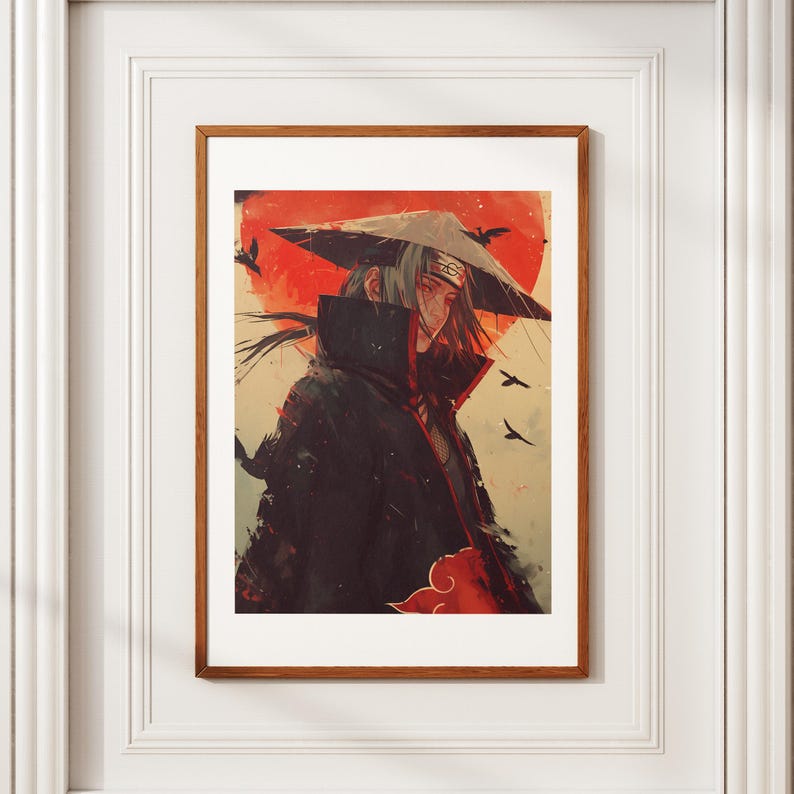 Itachi Uchiha Anime Art Rolled Poster | Dramatic Wall Decor for Home ...