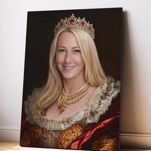 Royal Portrait From Photo on Canvas – Personalized Renaissance Style ...