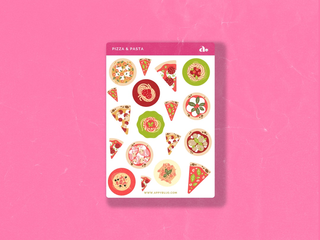 Pizza & Pasta | Bullet Journal Sticker, Planner Sticker - Etsy