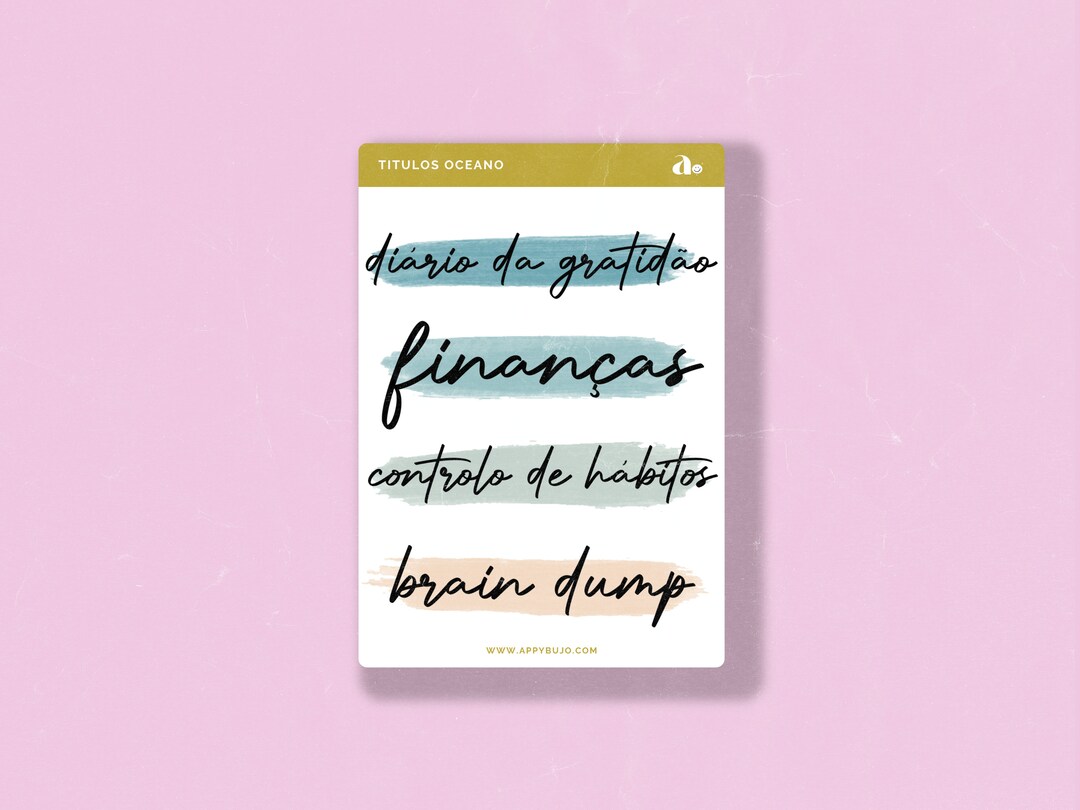 Ocean Titles Bullet Journal Sticker, Planner Sticker - Etsy