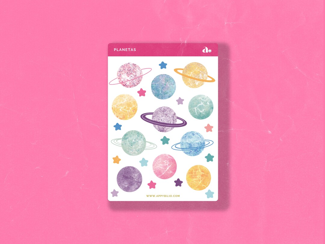 Planets Bullet Journal Sticker, Planner Sticker - Etsy