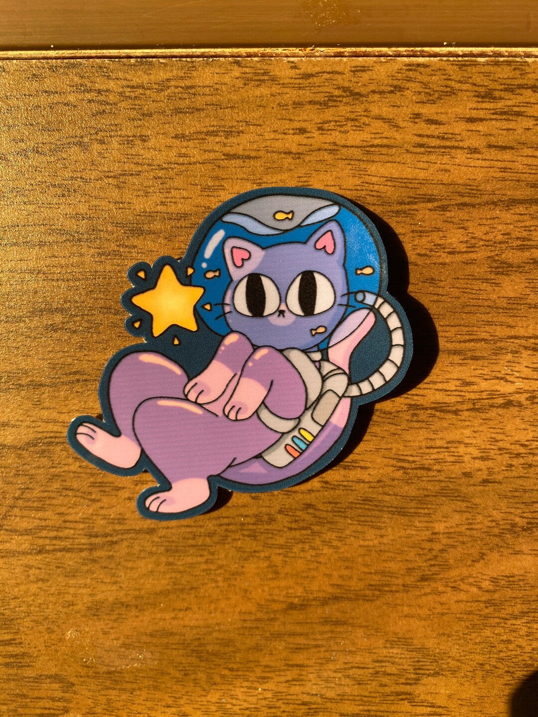 Astronaut Kitty Waterproof Sticker - Etsy