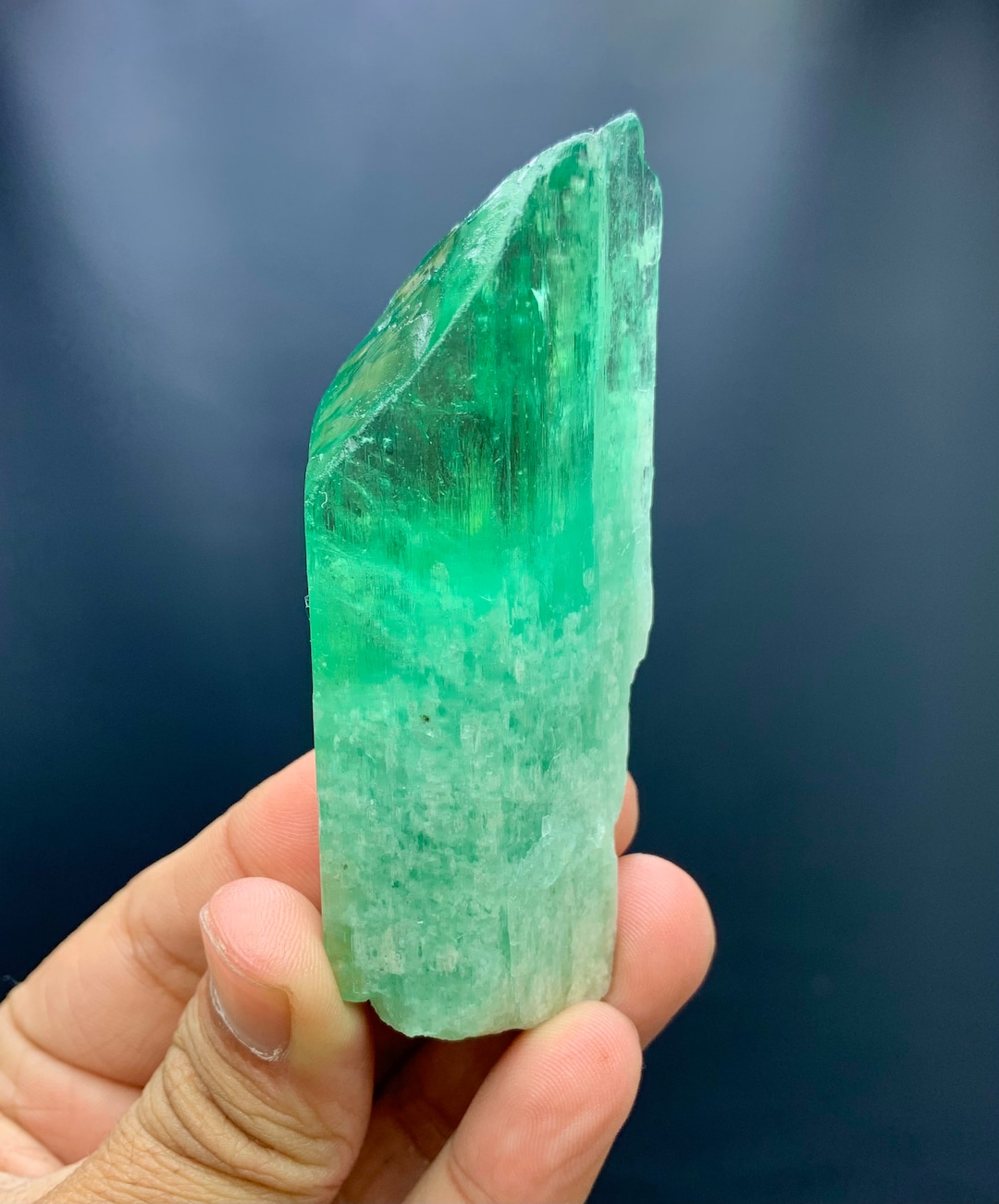 Hiddenite Kunzite Crystal From Afghanistan Mine , Green Kunzite ...