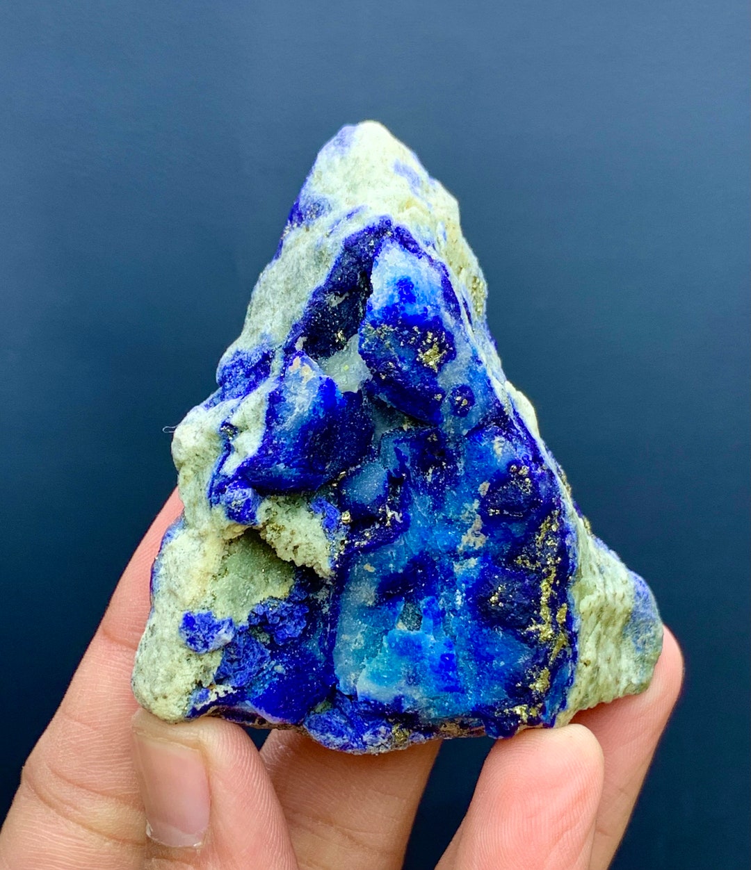 Natural Rare Blue Lapis Lazurite With Pyrite Combined From Badakshan ...