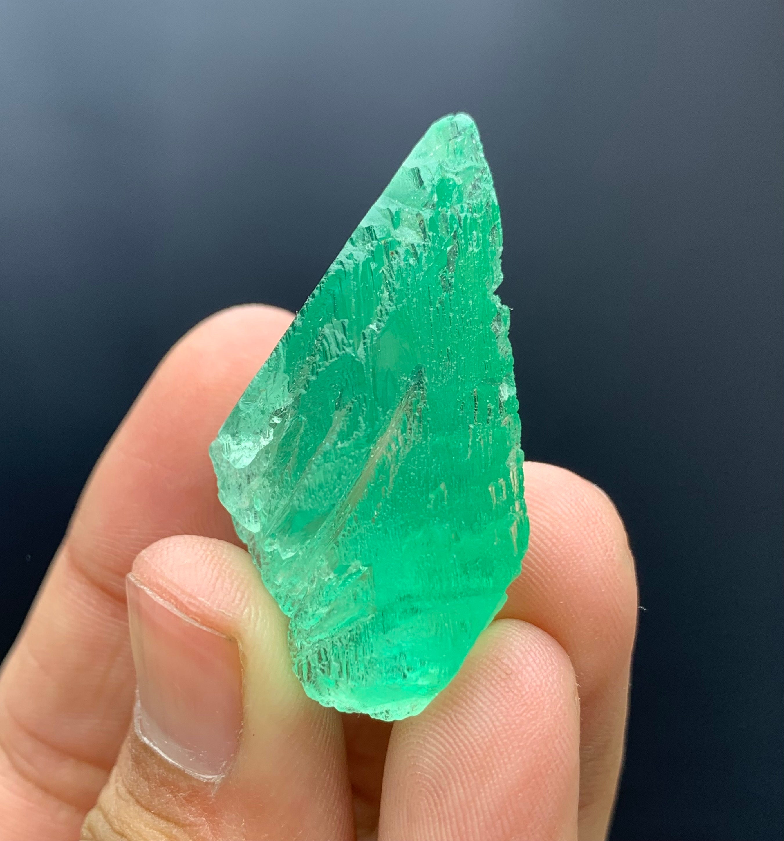 Hiddenite Kunzite Crystal From Afghanistan Mine , Green Kunzite ...