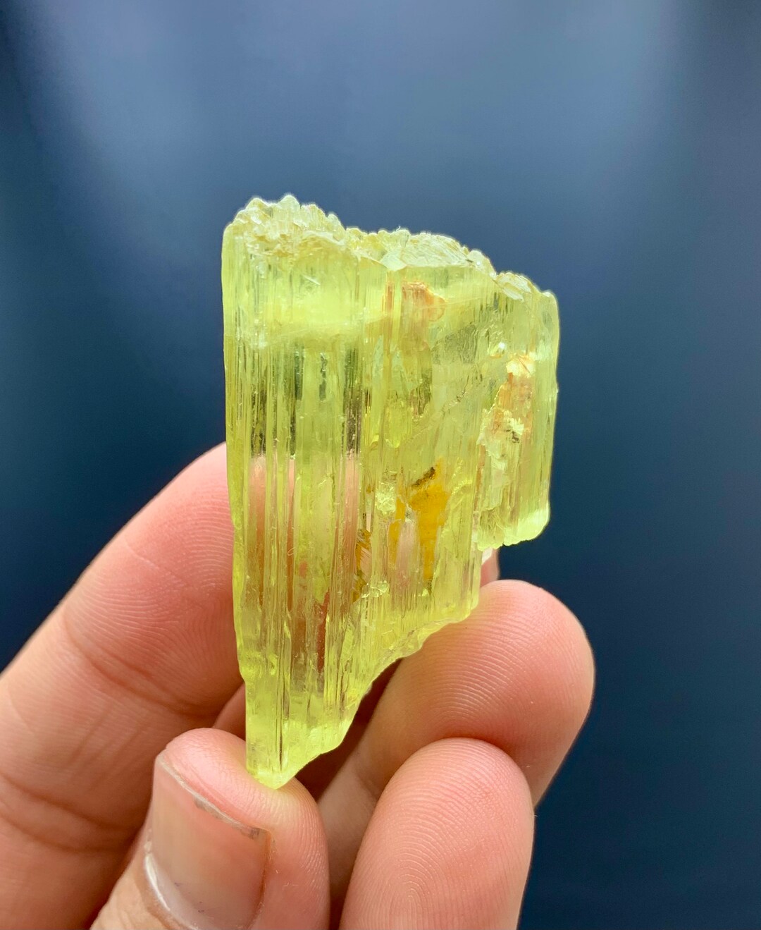 Natural Rare Lemon Colour Transparent Triphane Kunzite Crystal From ...