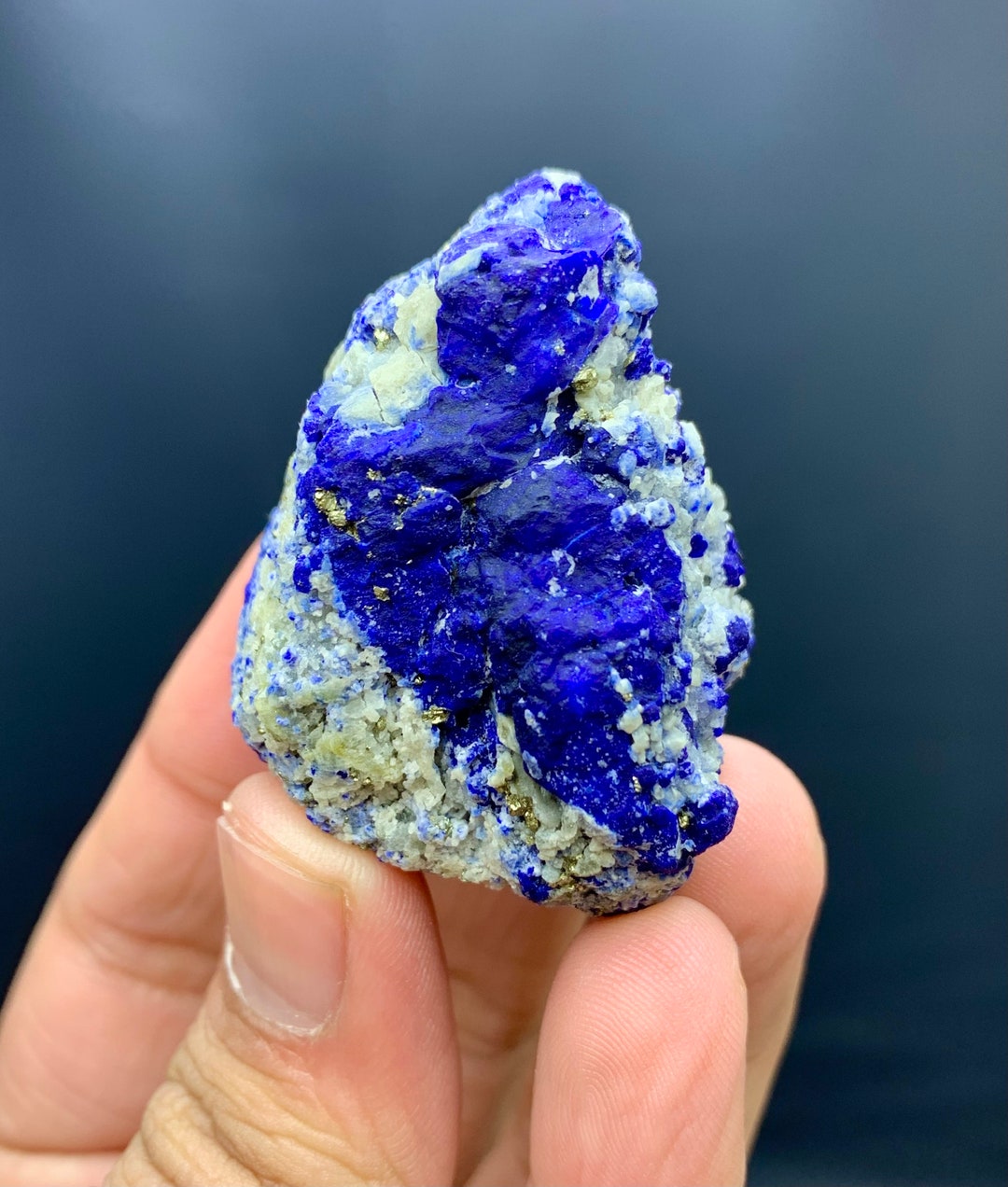 Natural Rare Blue Lapis Lazurite With Pyrite Combined From Badakshan ...