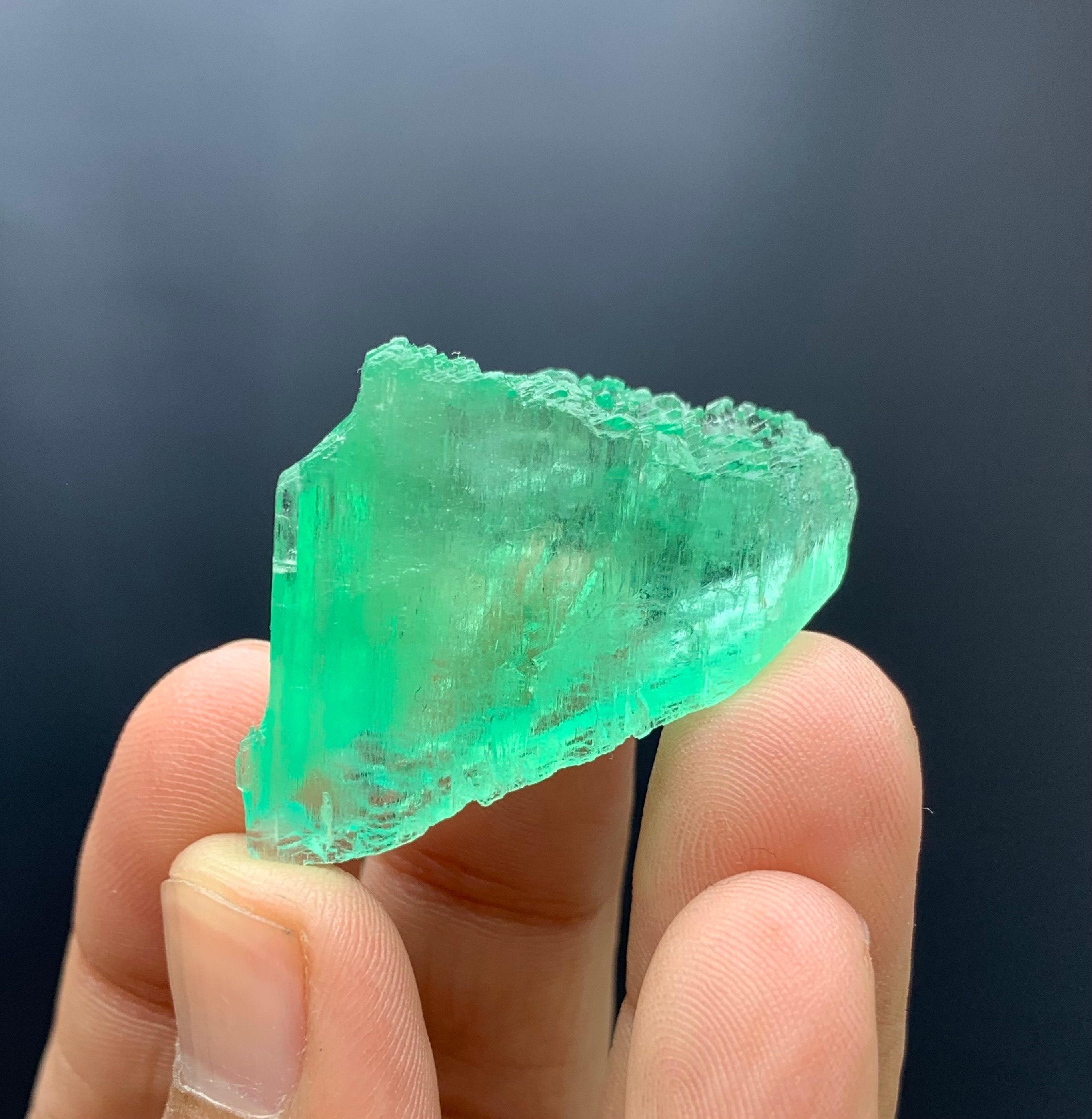 Hiddenite Kunzite Crystal From Afghanistan Mine , Green Kunzite ...