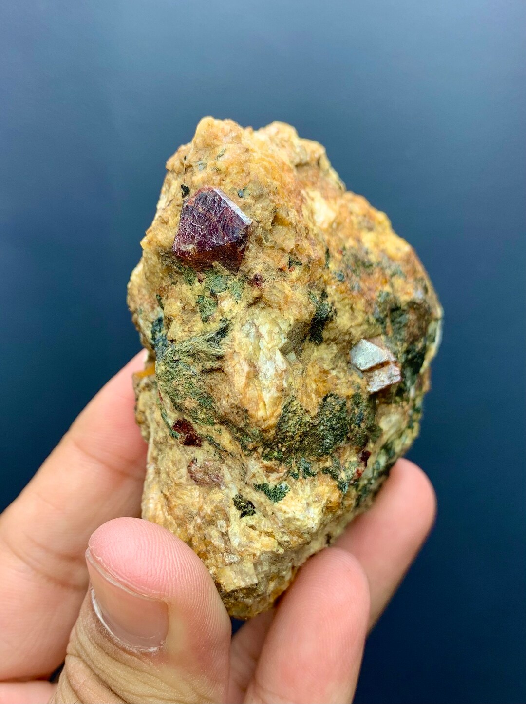 Natural Red Zircon Crystal on Matrix Specimen Red Zircon Crystal Zircon ...