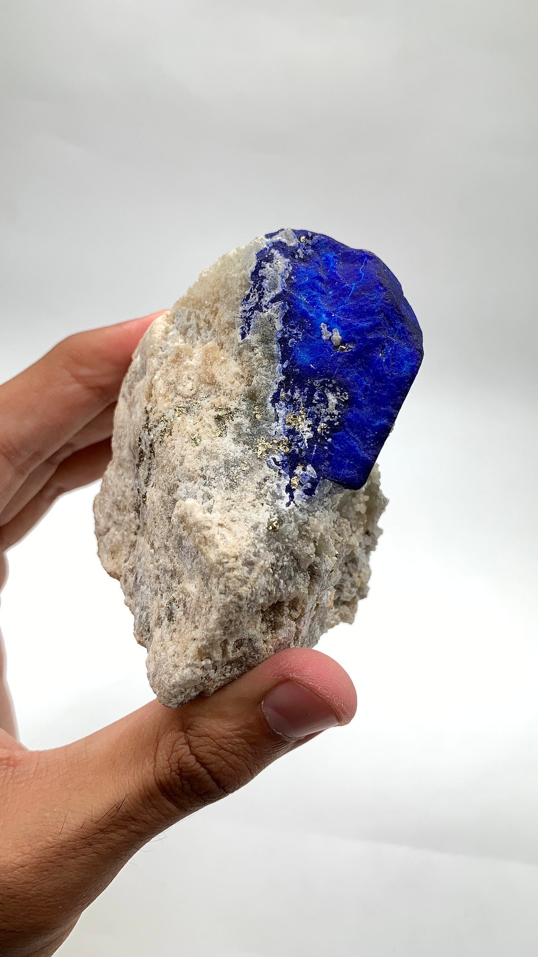 Natural Rare Blue Lapis Lazurite With Pyrite Combined From Badakshan ...