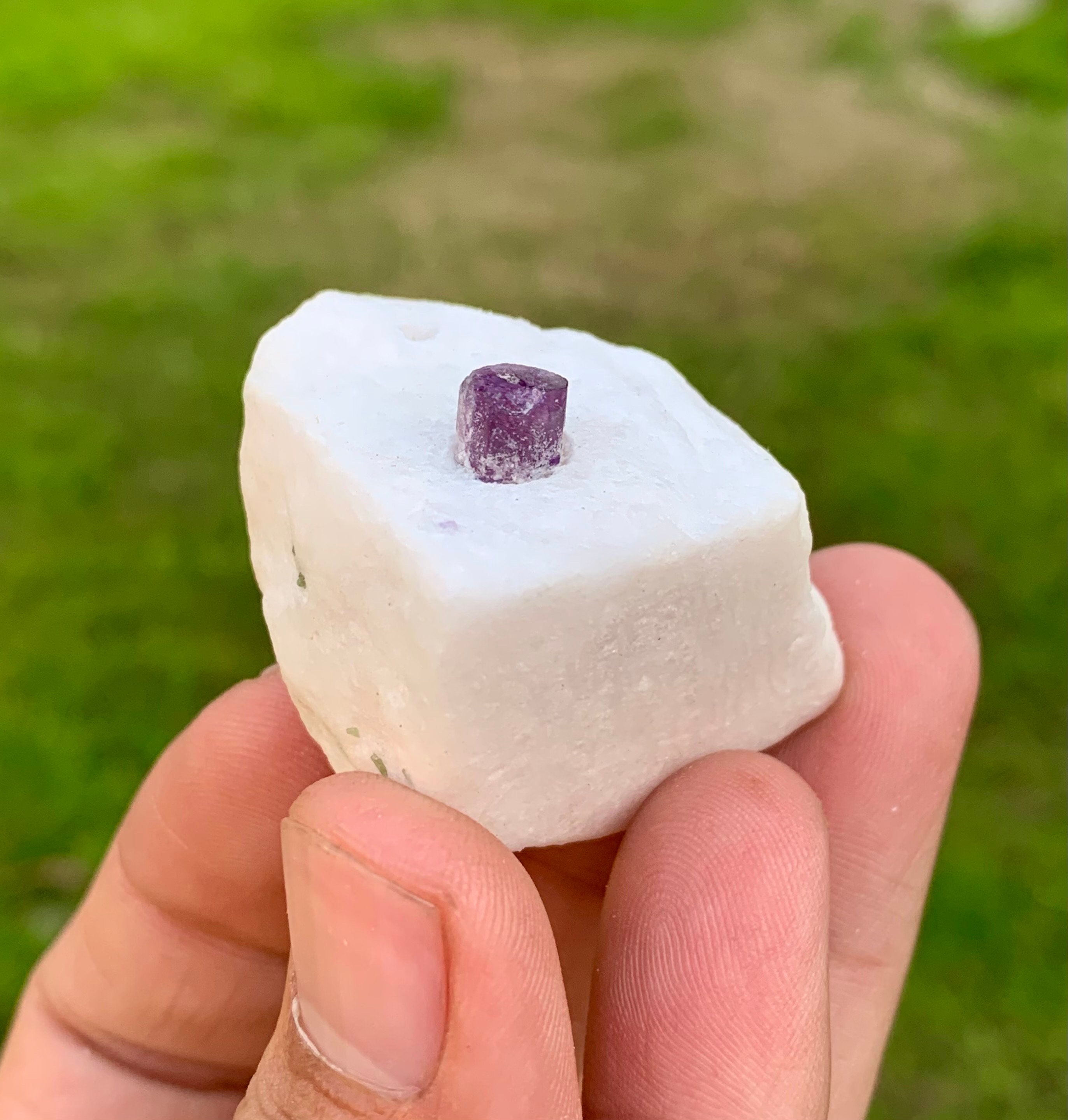 Natural Rich Purple Scapolite Crystal Specimen on Matrix , Scapolite ...