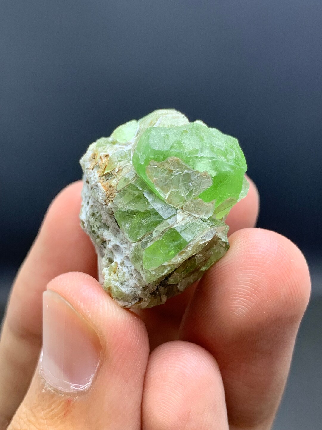 Natural Green Peridot Crystal Specimen , Green Peridot Specimen , Fine ...