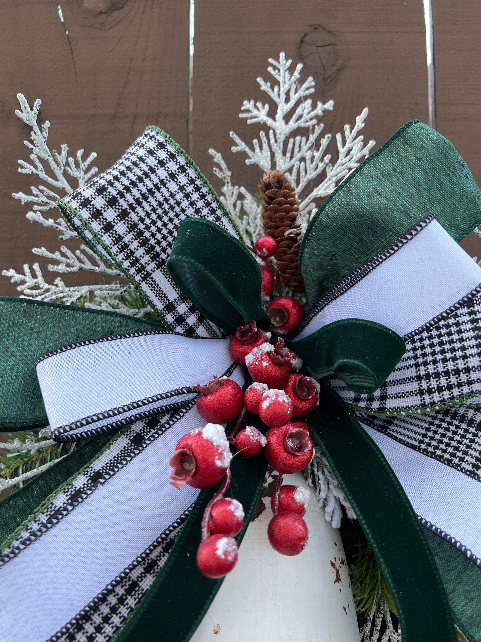 Farmhouse Christmas Swag, Rustic Christmas Wreath With Large Bells ...