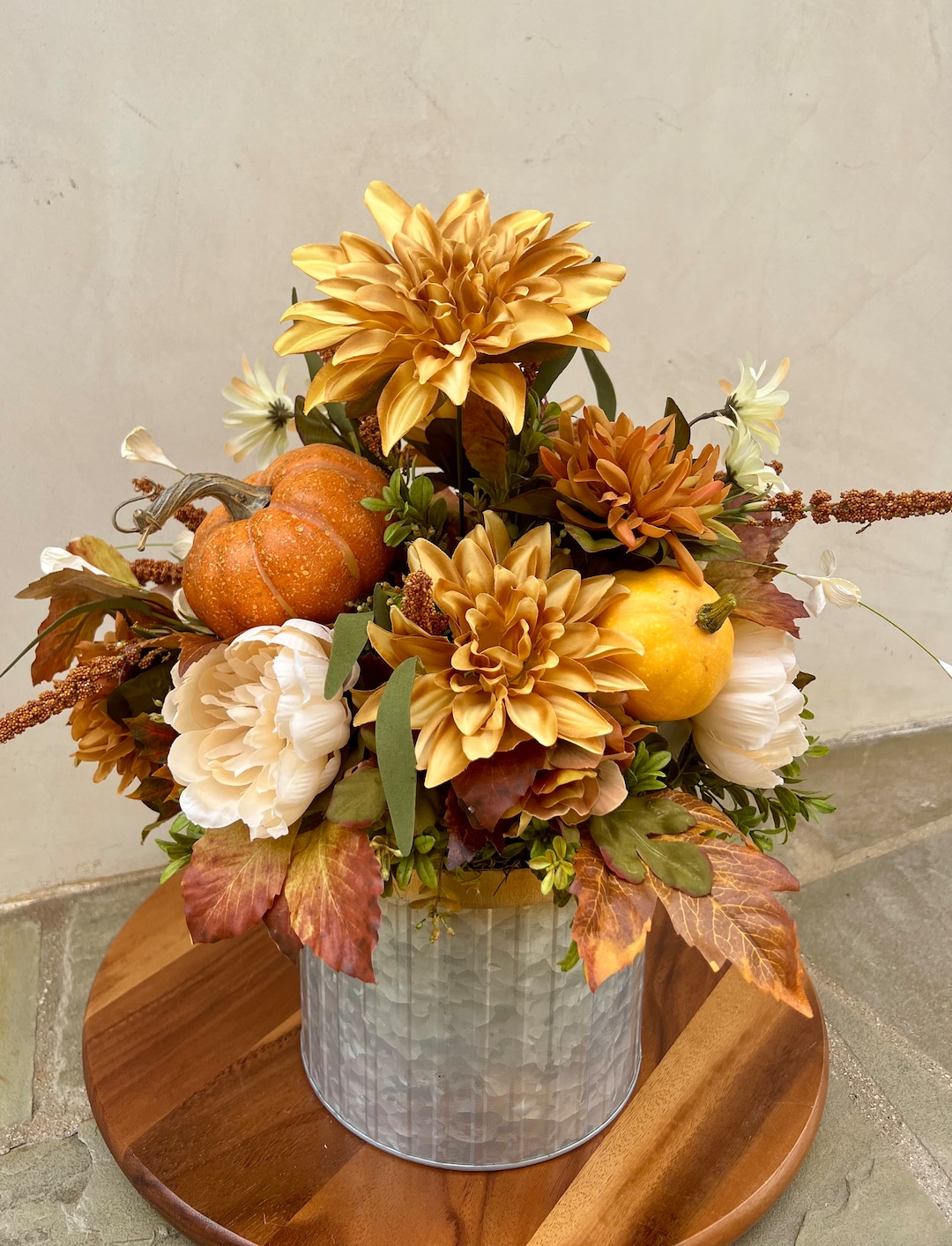 Fall Centerpiece for Dining Table, Fall Floral Arrangement, Fall ...