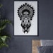 Tribal Chief Woman Design Laser Cut Svg Dxf Files Wall Sticker ...