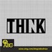 Think Design Laser Cut Svg Dxf Files Wall Sticker Engraving Decal ...