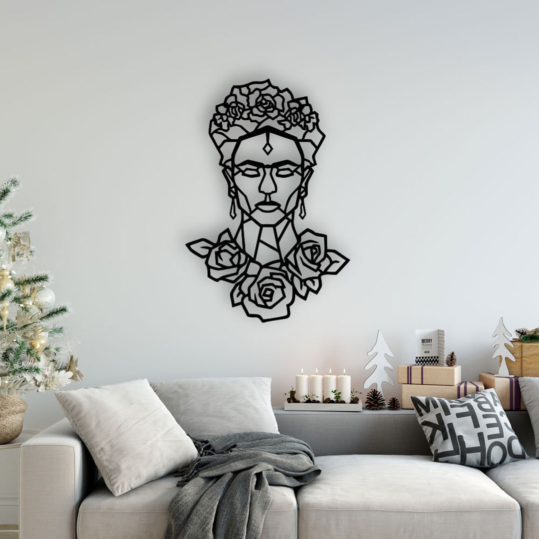 Frida Design Laser Cut Svg Dxf Files Wall Sticker Engraving Decal ...