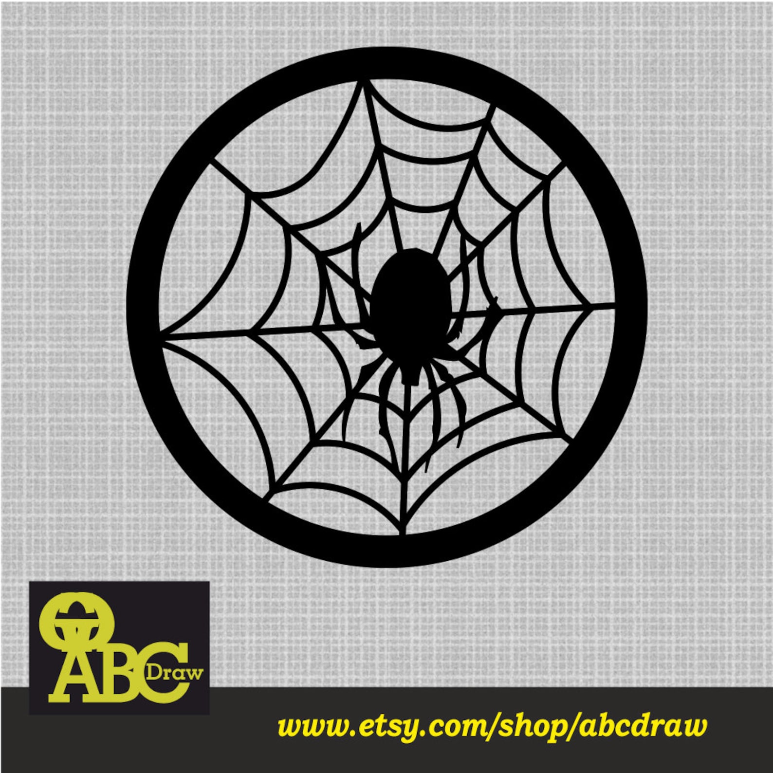 Spider Web Design Laser Cut Svg Dxf Files Wall Sticker - Etsy