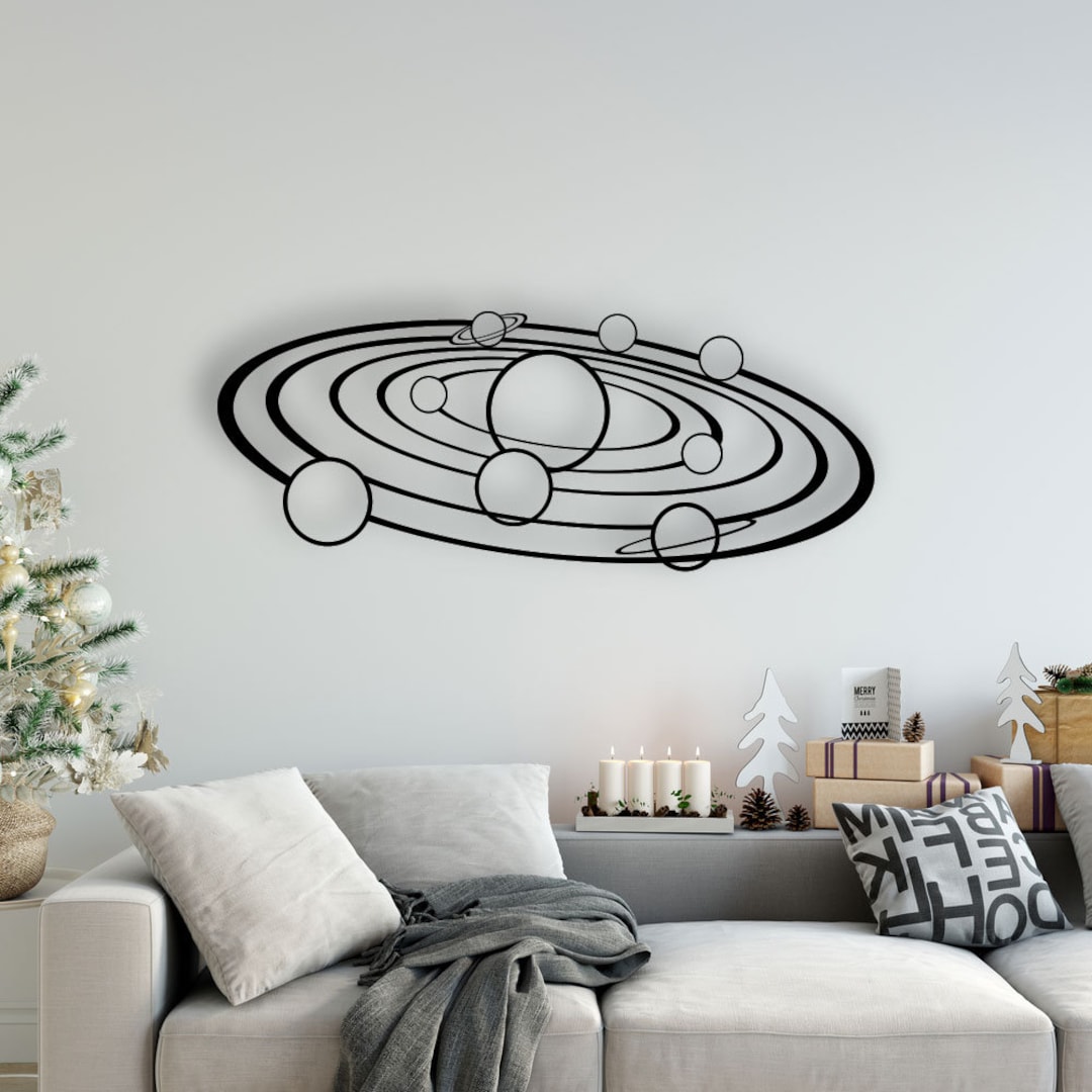 Solar System Design Laser Cut Svg Dxf Files Wall Sticker Engraving ...