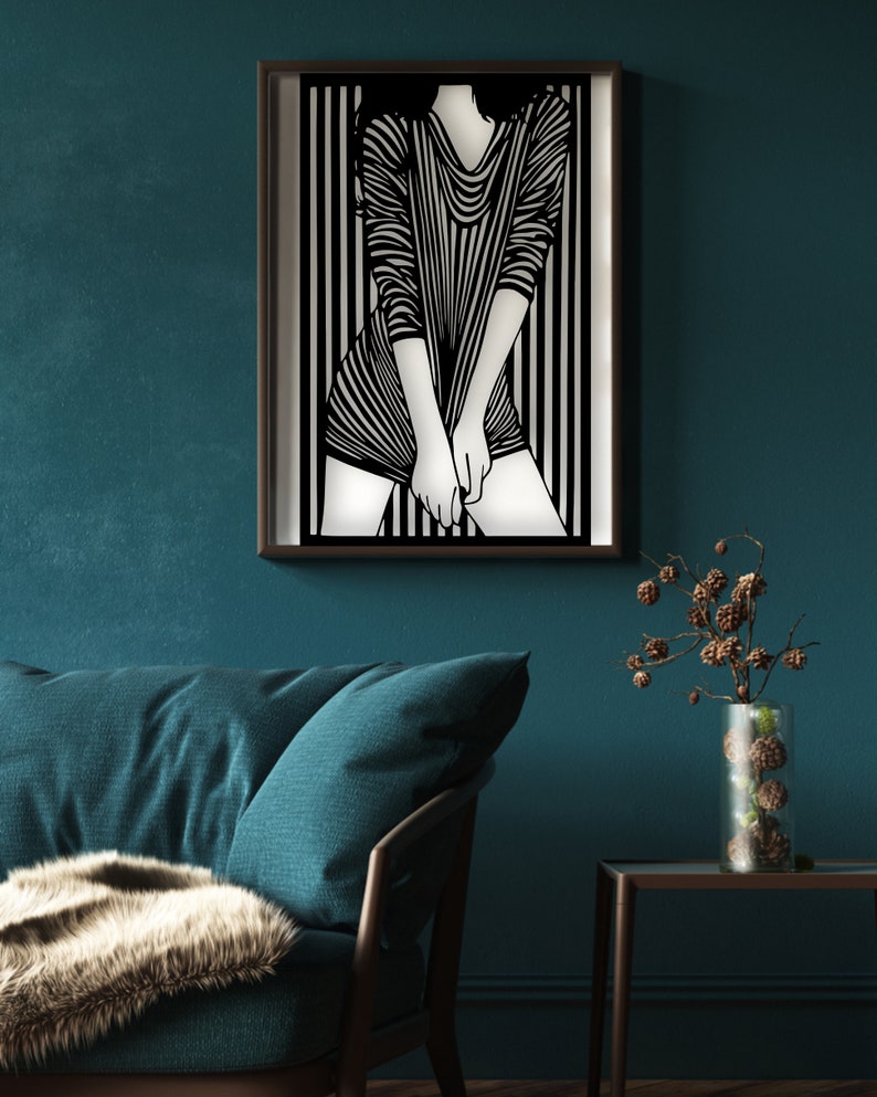 Girl Design Laser Cut Svg Dxf Files Wall Sticker Engraving - Etsy