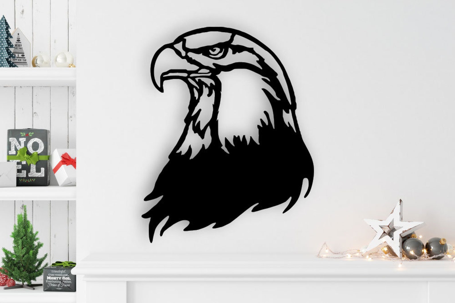 Eagle Design laser cut svg dxf files wall sticker engraving | Etsy