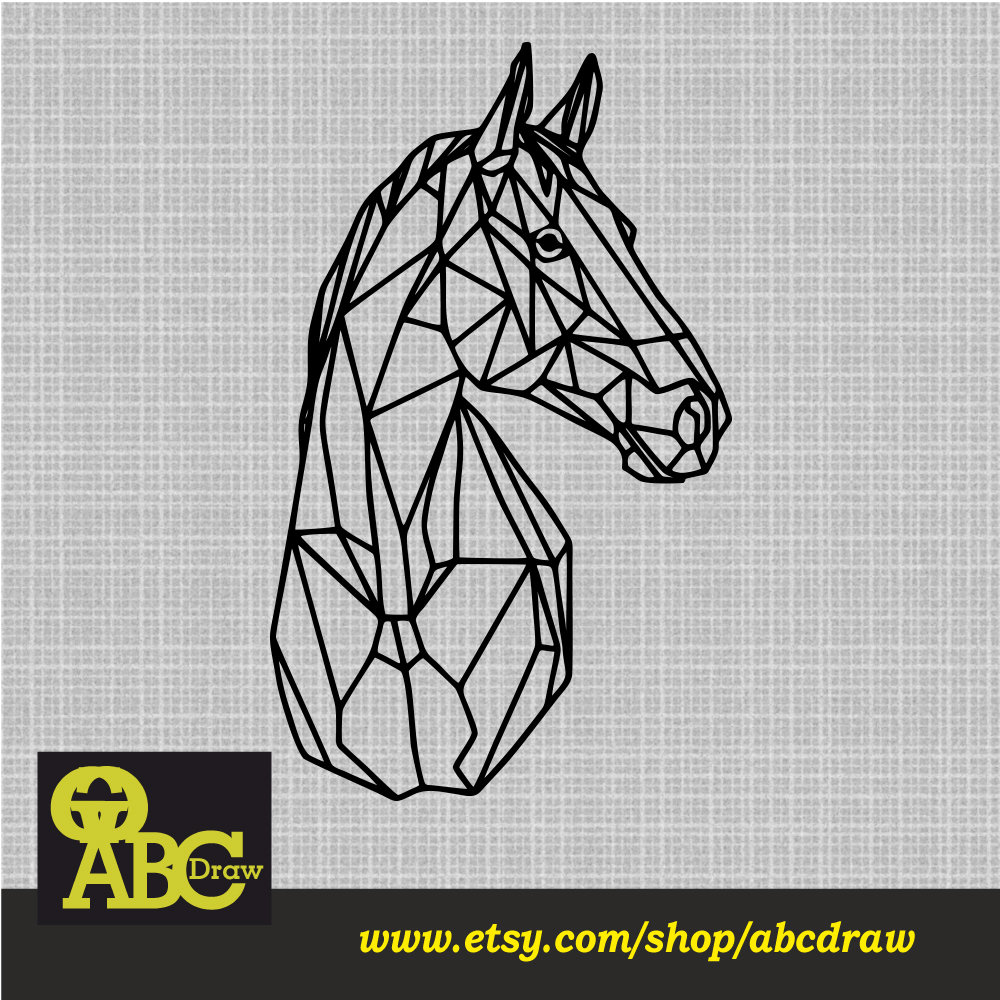 Horse Design laser cut svg dxf files wall sticker engraving | Etsy