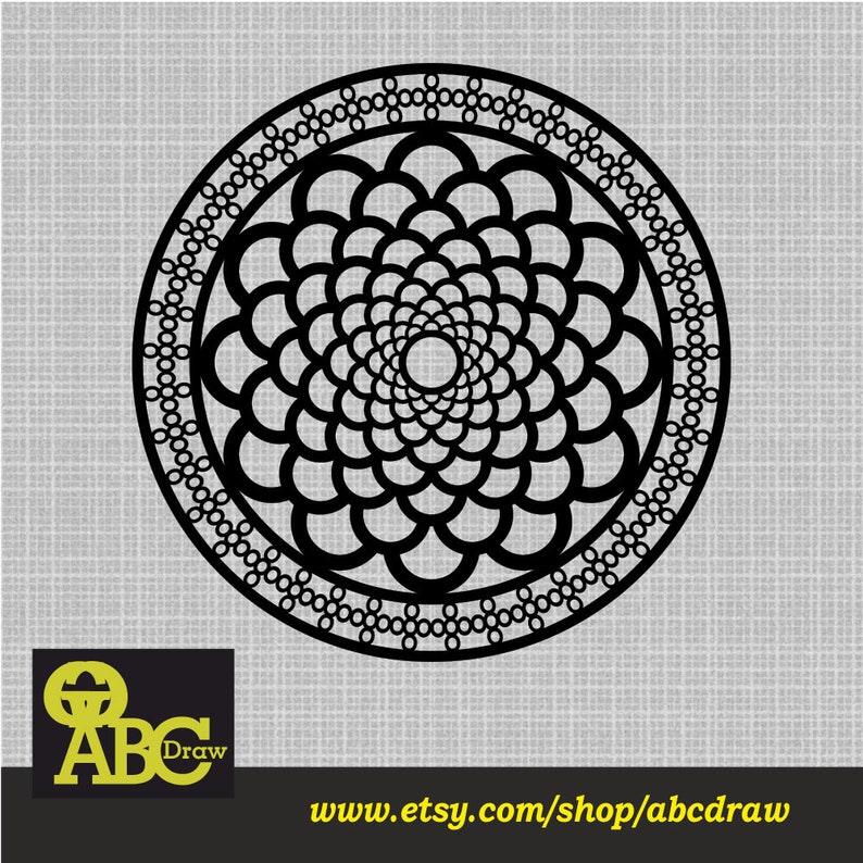 Mandala Design Laser Cut Svg Dxf Files Wall Sticker Engraving Decal ...