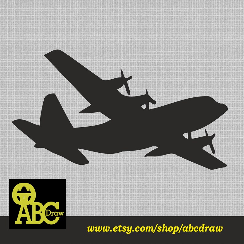 C-130 Plane Design Laser Cut Svg Dxf Files Wall Sticker Engraving Decal ...