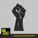 Power Fist Design Laser Cut Svg Dxf Files Wall Sticker Engraving Decal ...
