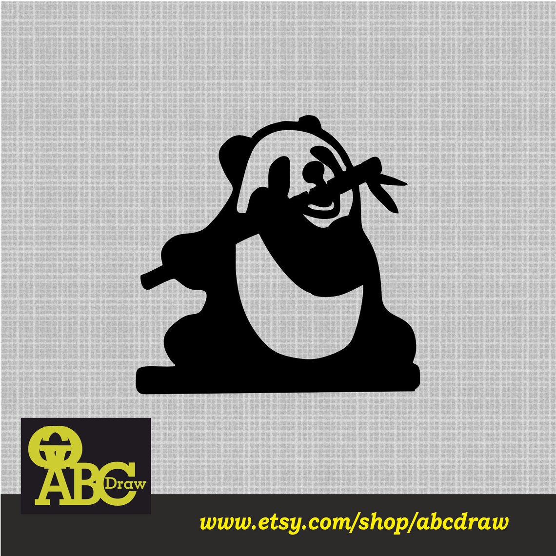 Panda Design Laser Cut Svg Dxf Files Wall Sticker Engraving | Etsy