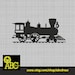 Steam Locomotive Design Laser Cut Svg Dxf Files Wall Sticker Engraving ...