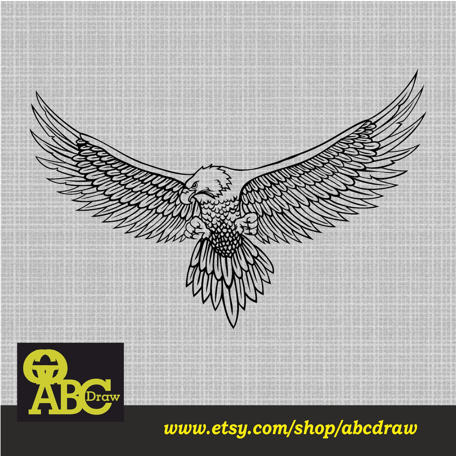 Eagle Design Laser Cut Svg Dxf Files Wall Sticker Engraving Decal ...