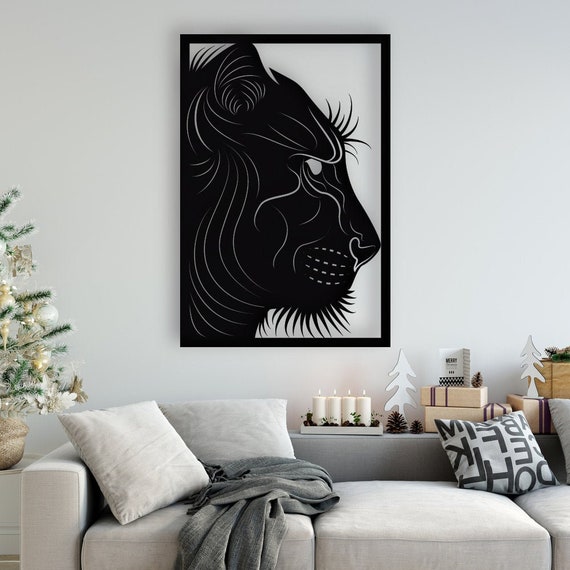 Puma Design Laser Cut Svg Dxf Files Wall Sticker Engraving | Etsy