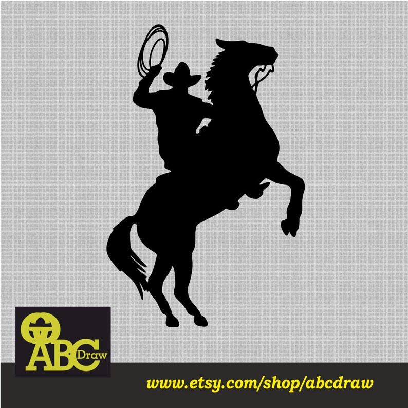 Cowboy Design Laser Cut Svg Dxf Files Wall Sticker Engraving Decal ...