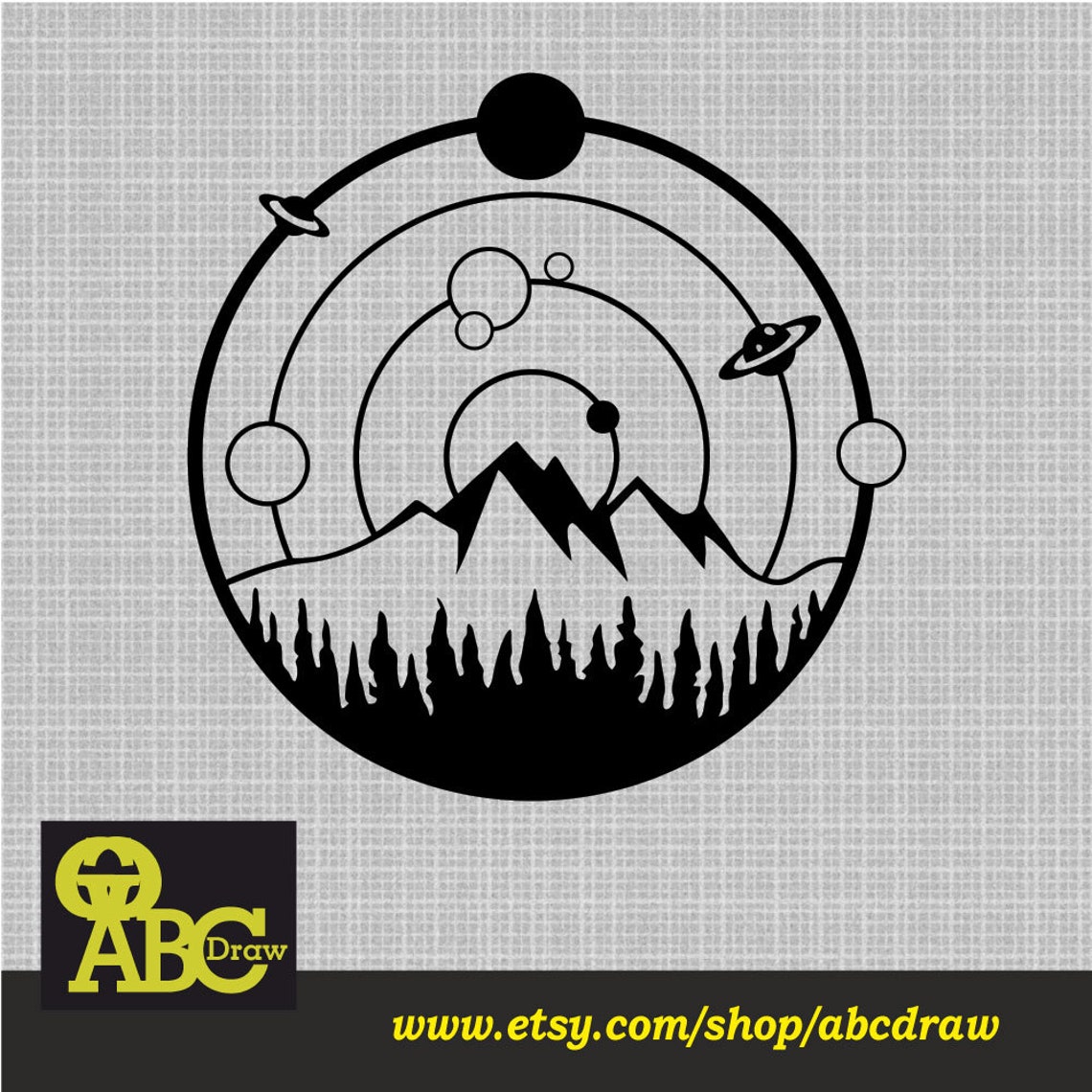 Space Design Laser Cut Svg Dxf Files Wall Sticker Engraving - Etsy UK