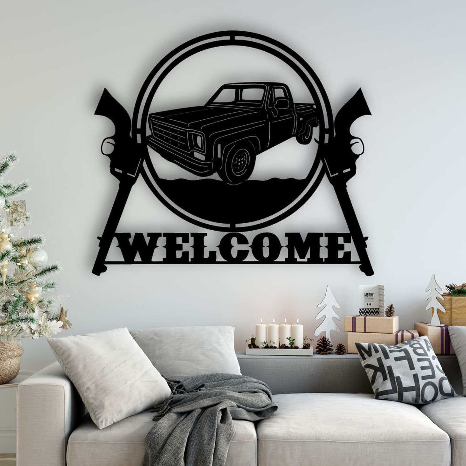 Welcome Design laser cut svg dxf files wall sticker engraving | Etsy