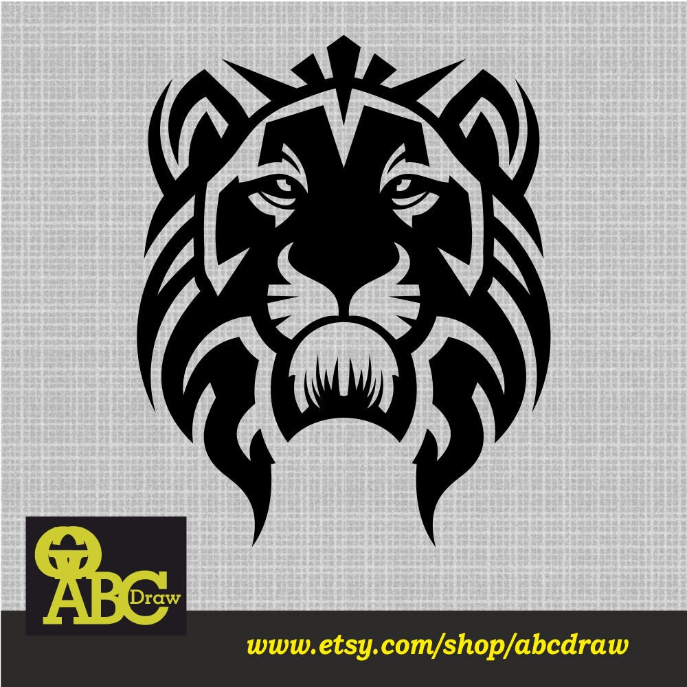 Lion Design Laser Cut Svg Dxf Files Wall Sticker Engraving - Etsy Australia