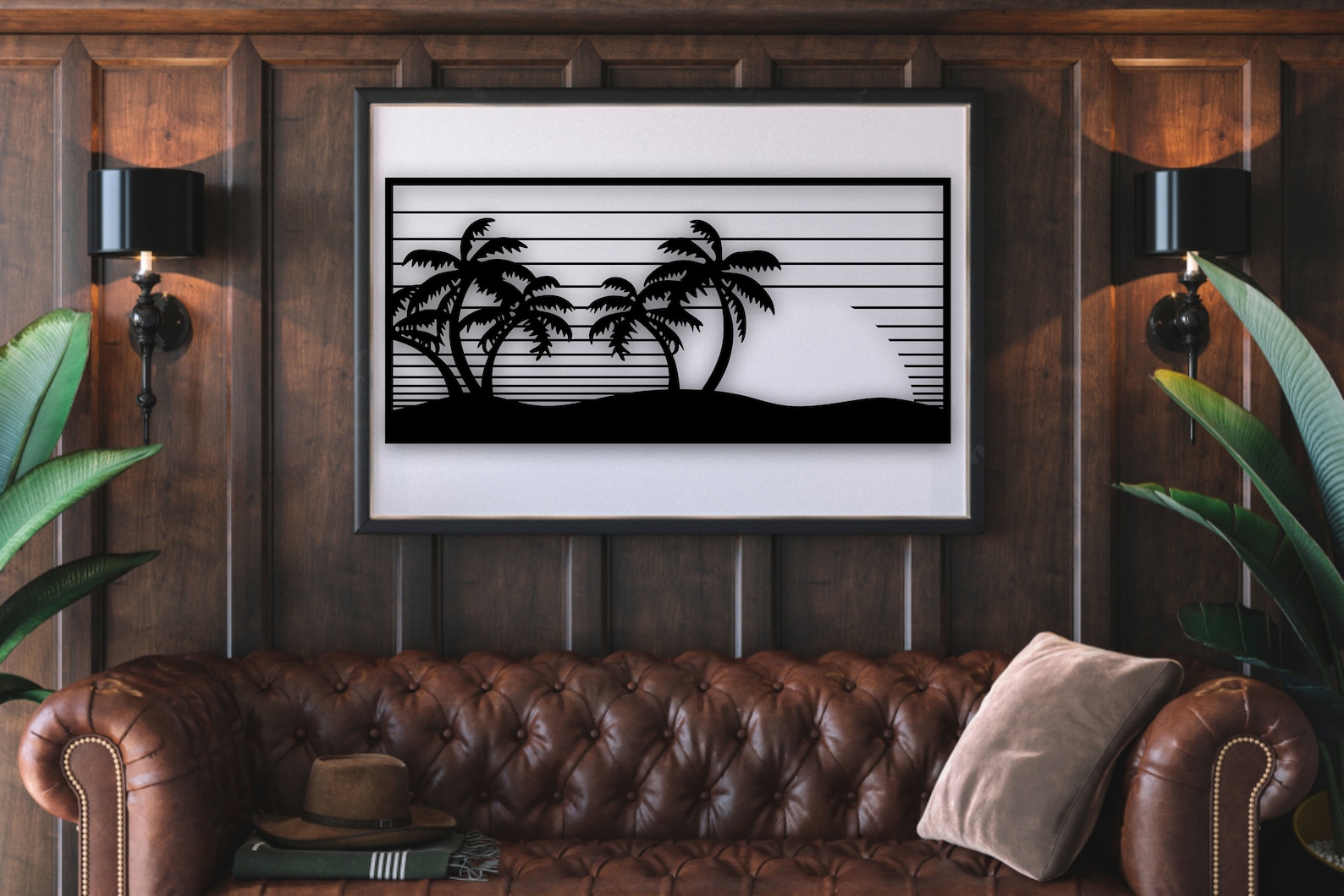 Landscape Sunset Design Laser Cut Svg Dxf Files Wall Sticker Etsy
