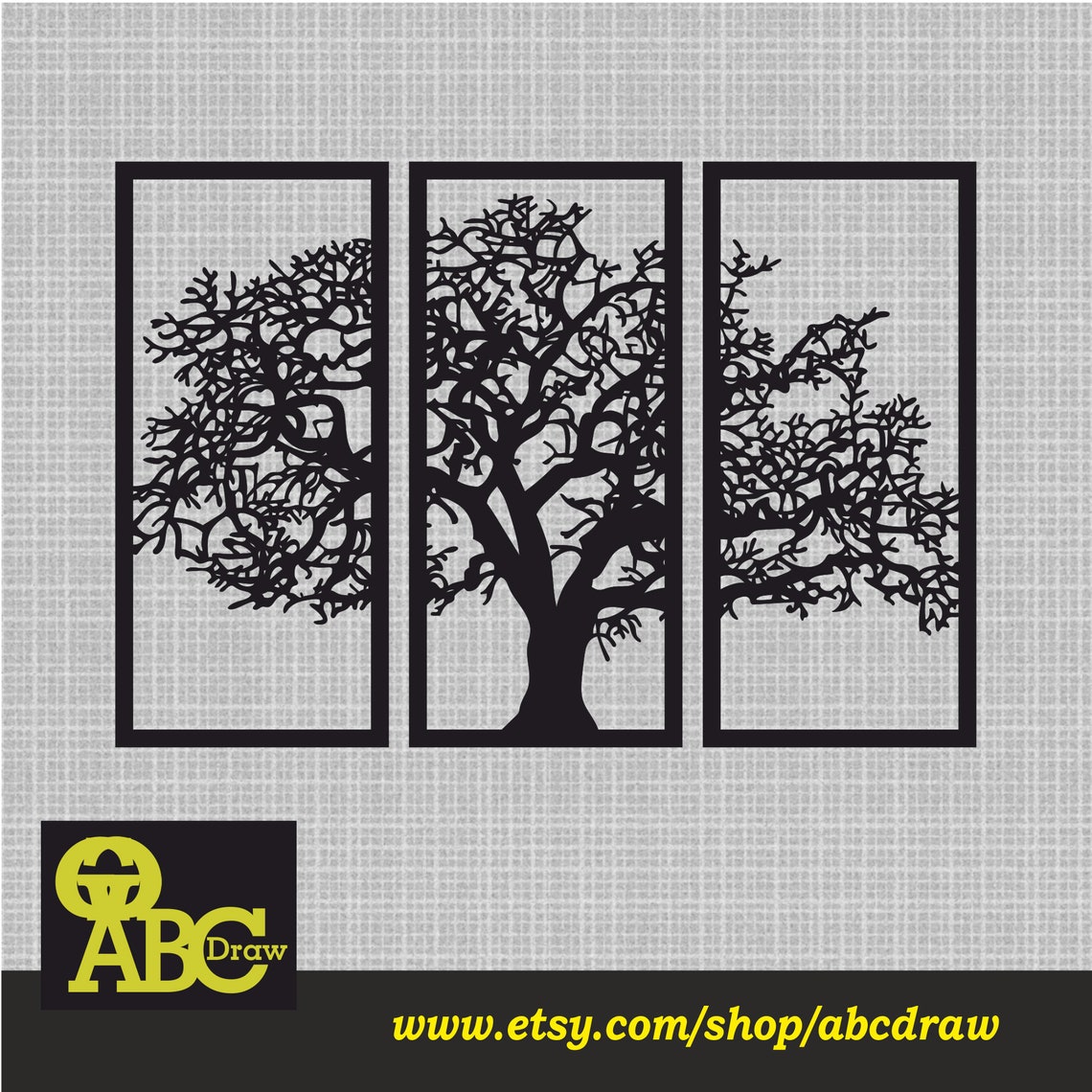 Tree of Life Design Laser Cut Svg Dxf Files Wall Sticker - Etsy