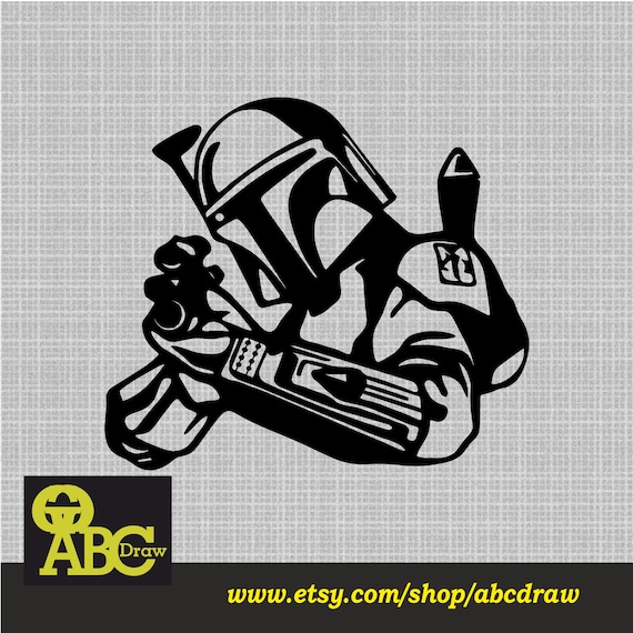 Trooper laser cut svg dxf files wall sticker engraving decal silhouette ...