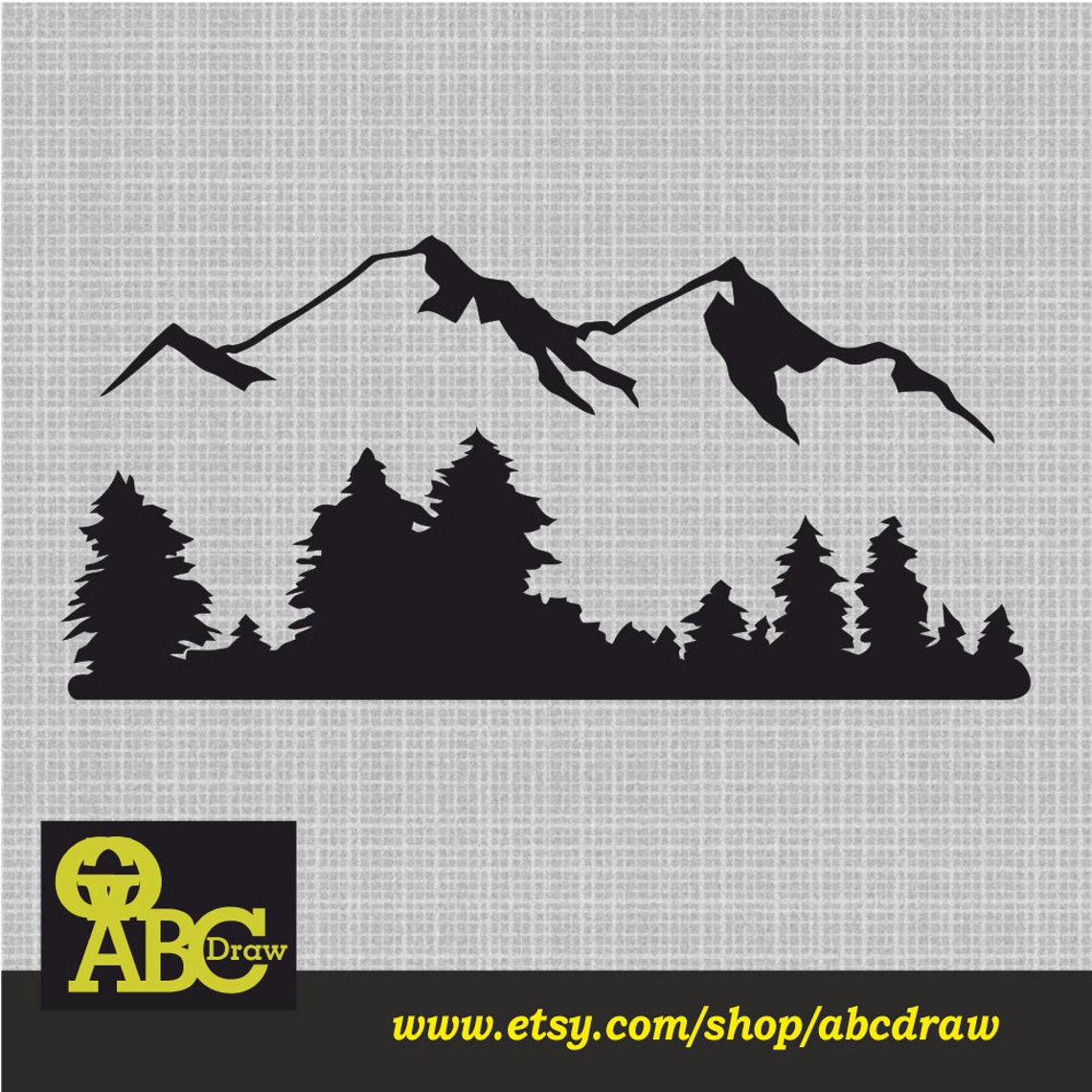 Forest Design Laser Cut Svg Dxf Files Wall Sticker Engraving - Etsy