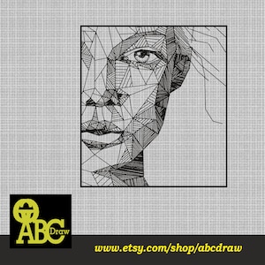 Girl Face Design Laser Cut Svg Dxf Files Wall Sticker Engraving Decal ...