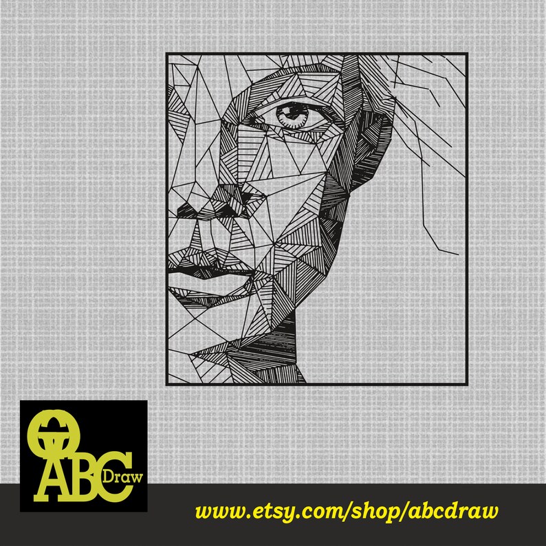 Girl Face Design Laser Cut Svg Dxf Files Wall Sticker - Etsy